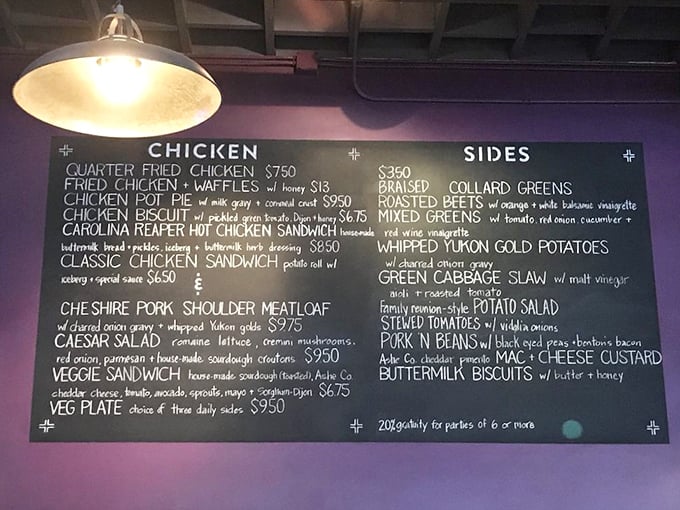 The chalkboard menu reads like poetry to hungry souls&mdash;each dish a promise of comfort wrapped in crispy, golden possibilities. 