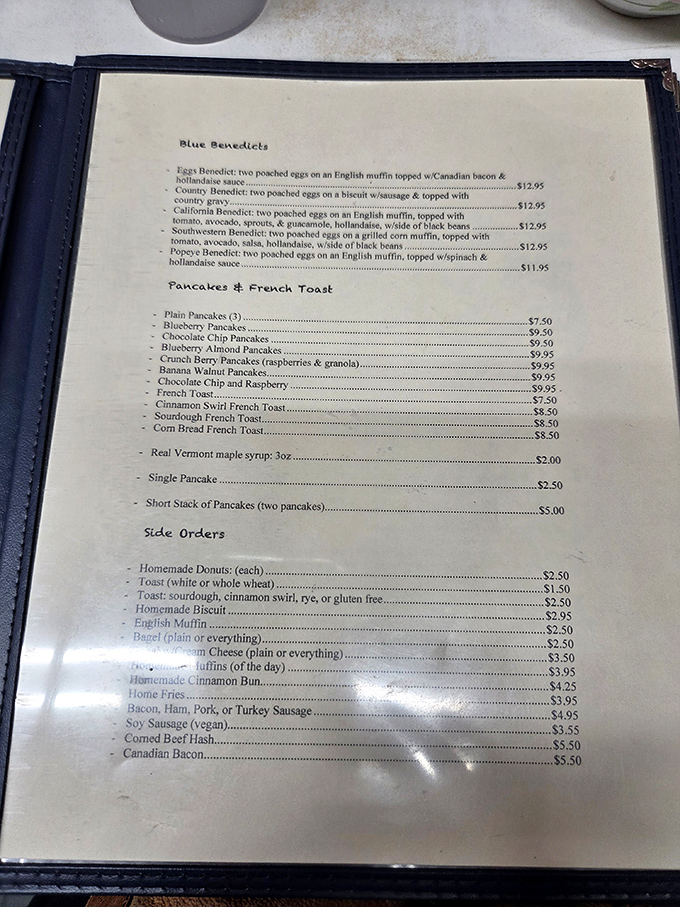 The menu reads like a love letter to breakfast classics, with creative benedicts that would make eggs Benedict himself jealous.