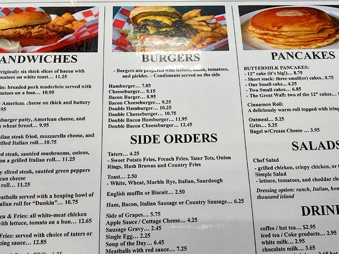 A menu that doesn't need fancy fonts to impress&mdash;just honest food that speaks the universal language of satisfaction.