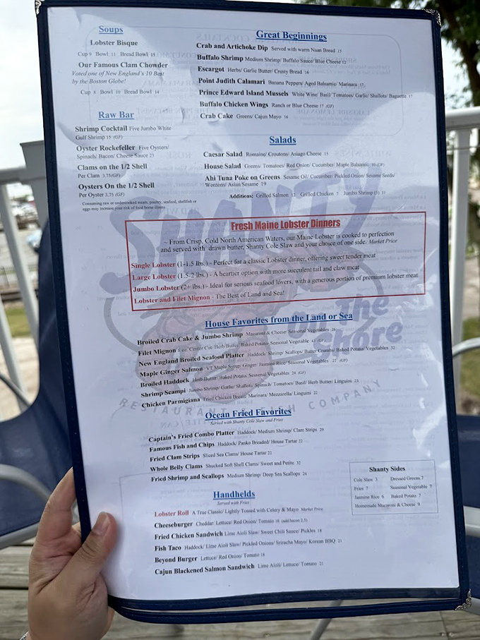 The menu reads like poetry for seafood lovers&mdash;a siren song of lobster bisque, oysters on the half shell, and Maine's finest crustaceans.