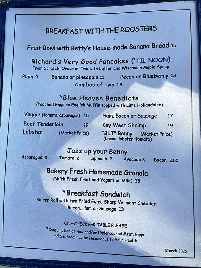 "Breakfast With The Roosters" isn't just clever marketing&mdash;it's a literal promise at this quirky spot where feathered locals might join your morning feast.