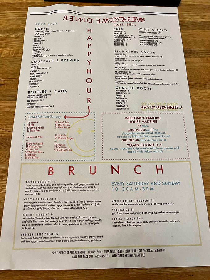 Happy Hour specials that make you actually happy? Revolutionary. The brunch menu alone is worth setting a weekend alarm for.