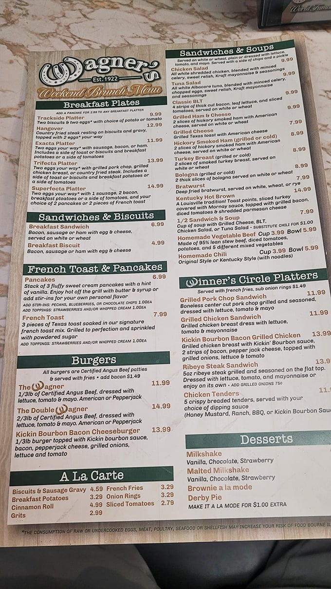 The menu at Wagner's reads like a love letter to American diner classics &ndash; no foam, no reduction, just honest food that your grandmother would recognize.