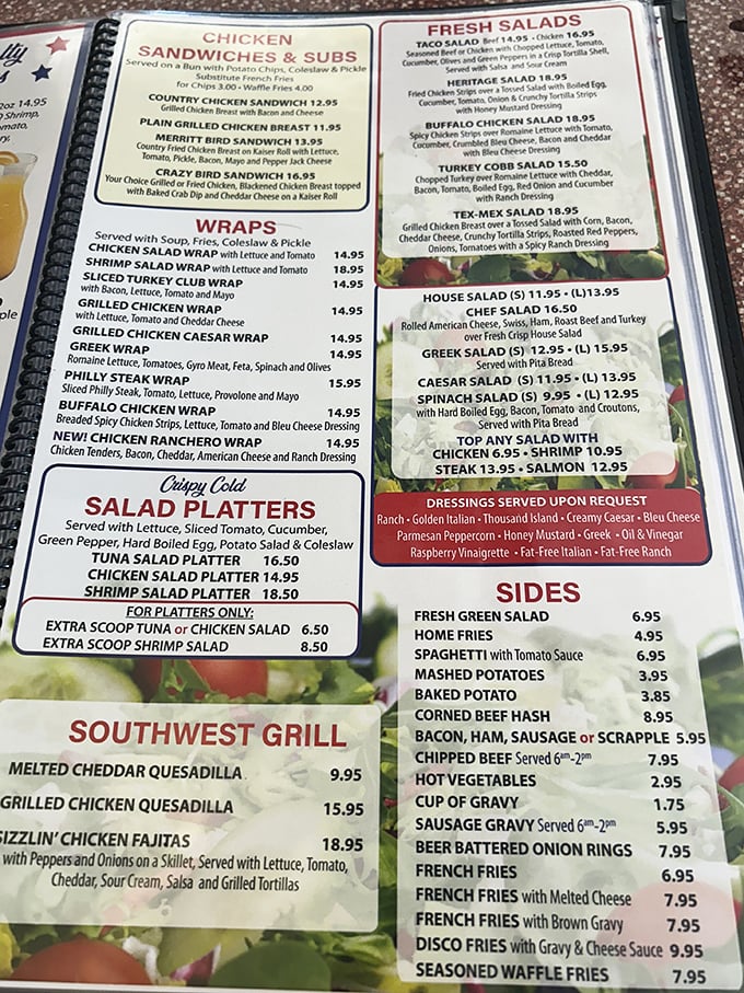 A menu that reads like a love letter to American comfort food, with enough options to satisfy everyone from your picky nephew to your adventurous aunt.