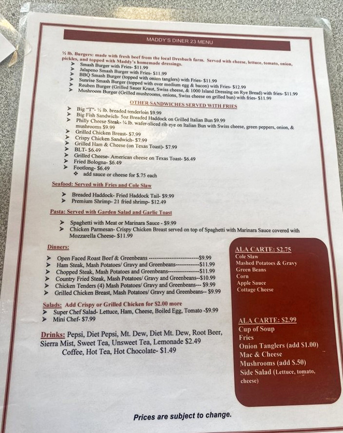 A menu that doesn't need fancy fonts or pretentious descriptions&mdash;just honest food that makes decision-making deliciously difficult.