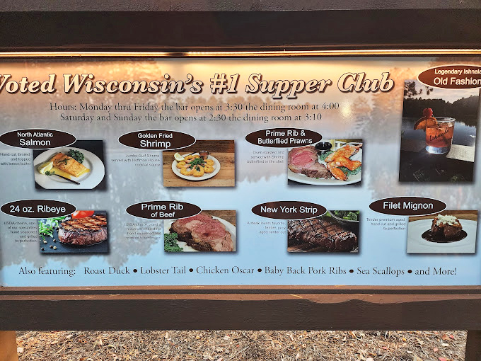 The menu board reads like a Wisconsin bucket list &ndash; North Atlantic Salmon to Prime Rib &ndash; each photo promising the kind of meal you'll be talking about for weeks.