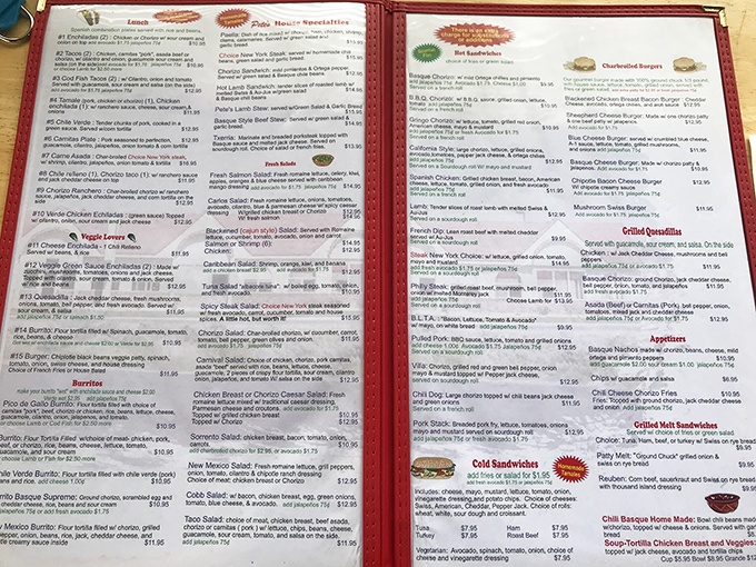 This menu isn't just extensive&mdash;it's a novel with nothing but happy endings. Choosing just one dish might be Nevada's toughest challenge.