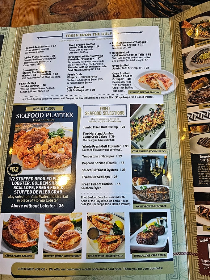 This menu isn't just a list of options&mdash;it's a treasure map where X marks the spot for your next food epiphany.