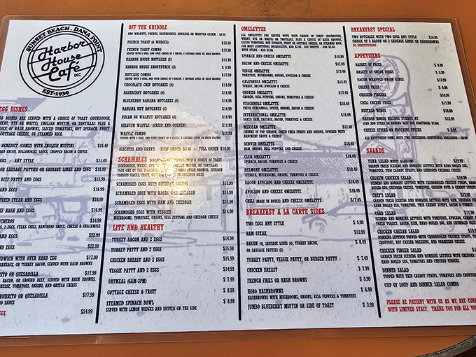 The menu – a laminated opus of comfort food possibilities that requires both strategy and appetite to navigate properly.