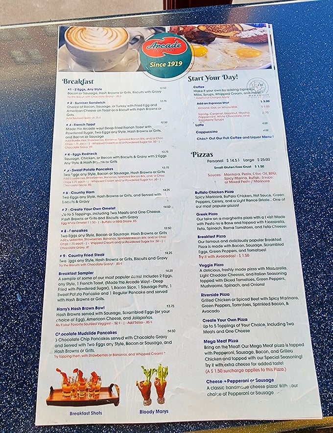 This menu isn't just a list of food&mdash;it's a roadmap to happiness. The sweet potato pancakes aren't just recommended, they're practically mandatory for the full Memphis experience.