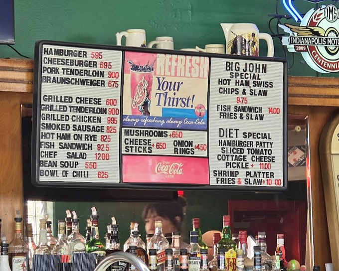 The menu board tells you everything you need to know: straightforward American classics at prices that won't make your wallet weep.