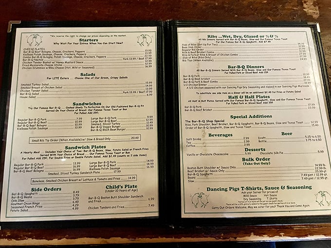 The menu isn't just a list&mdash;it's a roadmap to happiness. Choose your own adventure, but there are no wrong turns here.