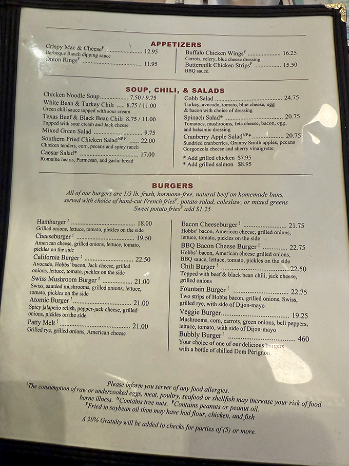 This menu reads like a love letter to comfort food, promising satisfaction in every single bite.