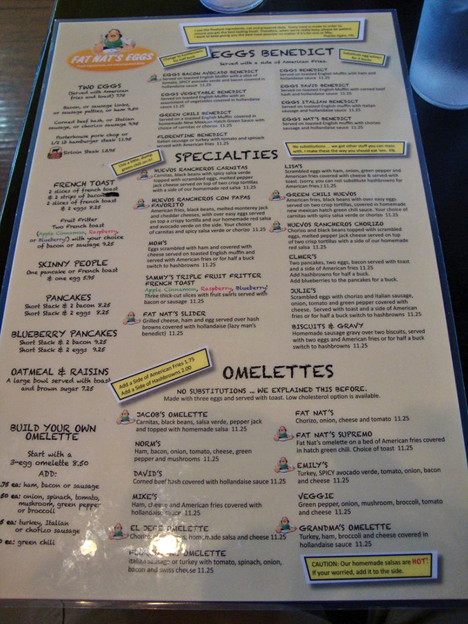 The menu at Fat Nat's reads like breakfast poetry &ndash; a sonnet to eggs Benedict with supporting verses of pancakes and omelets.
