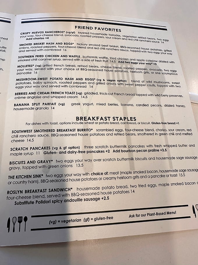 The menu reads like a love letter to Southern comfort with Colorado flair. "Friend Favorites" isn't just cute marketing&mdash;these dishes have earned their loyal following.