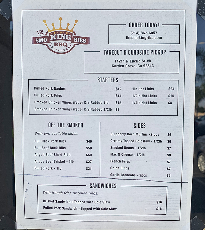 A menu that reads like poetry to carnivores. Notice how they don't waste precious space on salads? Smart move.