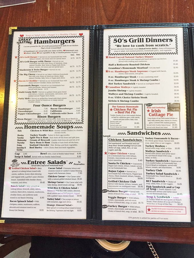 This menu isn't just laminated paper&mdash;it's a roadmap to happiness with "homemade" appearing more times than in your grandmother's kitchen.