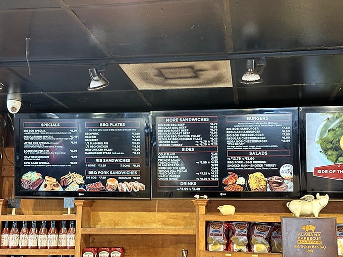 The menu board tells no lies&mdash;just straightforward barbecue excellence without fancy descriptions. When you've been this good this long, the food speaks for itself. 