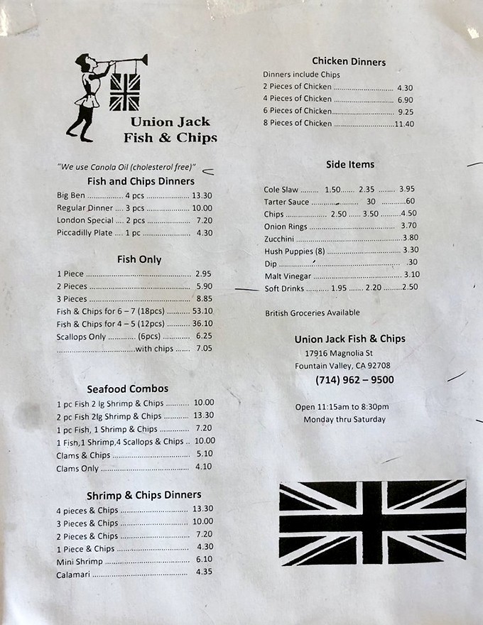 This menu isn't trying to impress with fancy descriptions &ndash; it's the culinary equivalent of saying "I know exactly who I am, take it or leave it."