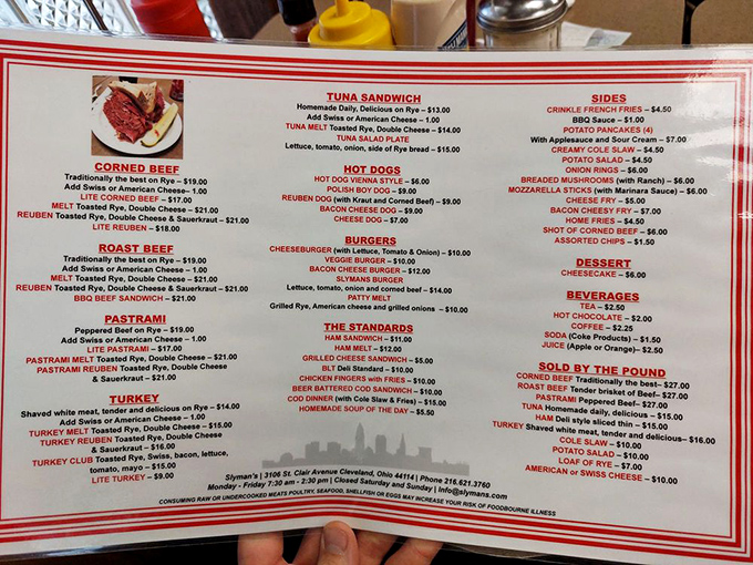 This menu isn't just a list of options &ndash; it's a roadmap to sandwich nirvana with the corned beef as your spiritual guide.