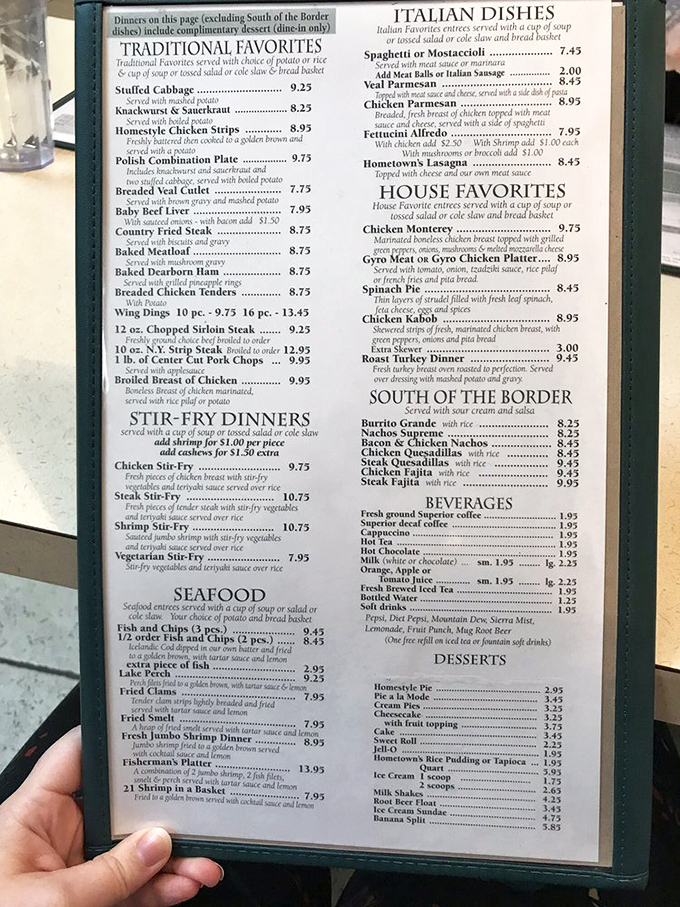 A menu that reads like a United Nations of comfort food. From Polish classics to Mexican favorites, decision paralysis has never been so delicious.