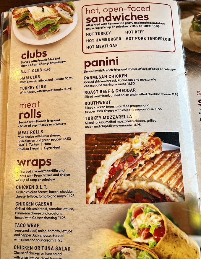 A menu that reads like a love letter to American classics. Each category promises the kind of satisfaction that Instagram filters can't capture.