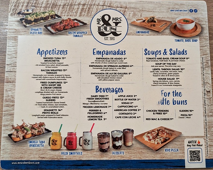 A menu that reads like a love letter to Peruvian-American fusion. Each description promises a culinary adventure worth embarking on.