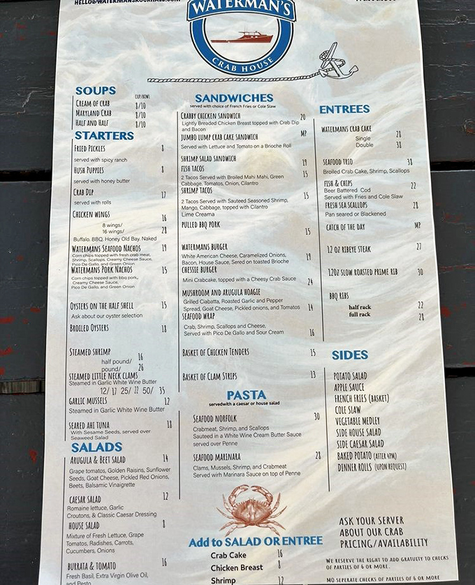 This menu isn't just a list of food&mdash;it's a love letter to the Chesapeake Bay written in crab meat, Old Bay, and butter.