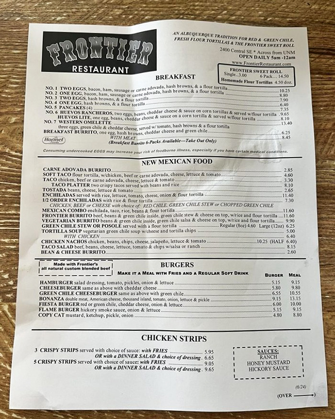 This unassuming menu holds the key to New Mexican breakfast nirvana &ndash; just point, order, and prepare for a chile-induced euphoria.