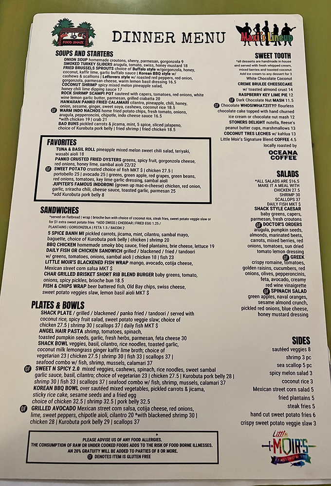 A menu that reads like a love letter to seafood enthusiasts. Decision paralysis has never been so delicious.