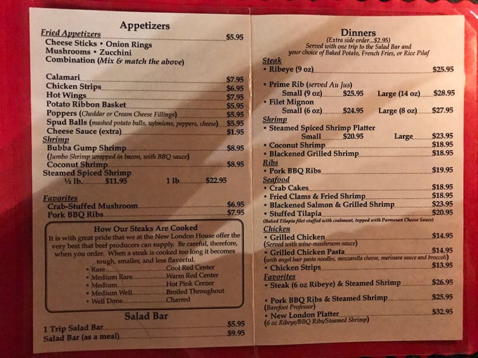 This menu isn't just a list&mdash;it's a treasure map to beef nirvana, complete with a steak-cooking philosophy that borders on religious devotion.
