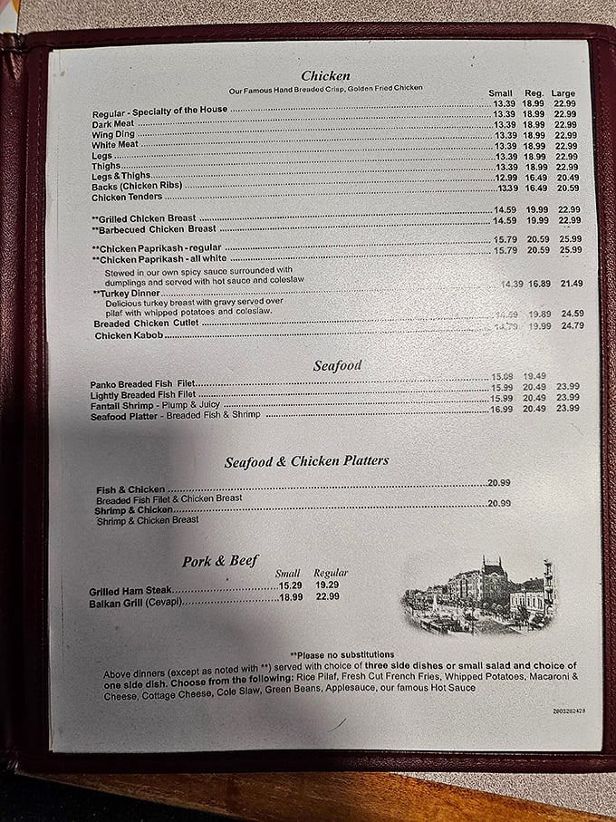 The menu reads like a love letter to poultry perfection. Dark meat or white? That's the kind of life-altering decision you'll face here.