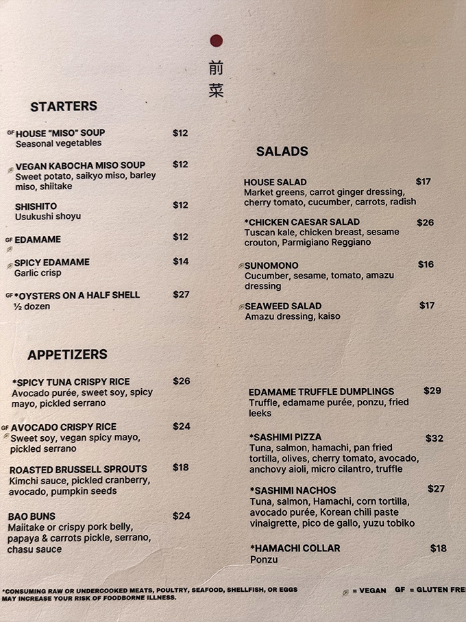 The menu reads like a love letter to Japanese cuisine with California flair&mdash;each dish more tempting than the last.