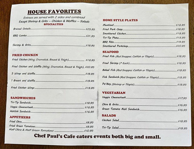 This menu isn't just a list of dishes&mdash;it's a roadmap to happiness. The "House Favorites" section should be renamed "Life Changers."