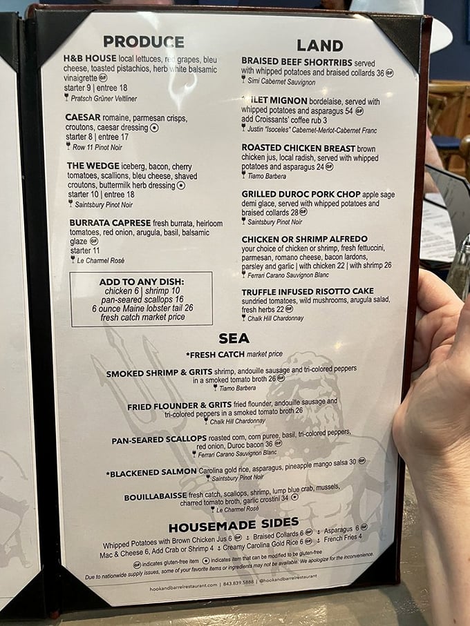 The menu reads like a love letter to the ocean, with each dish promising a vacation for your taste buds. Those smoked shrimp and grits are calling my name!