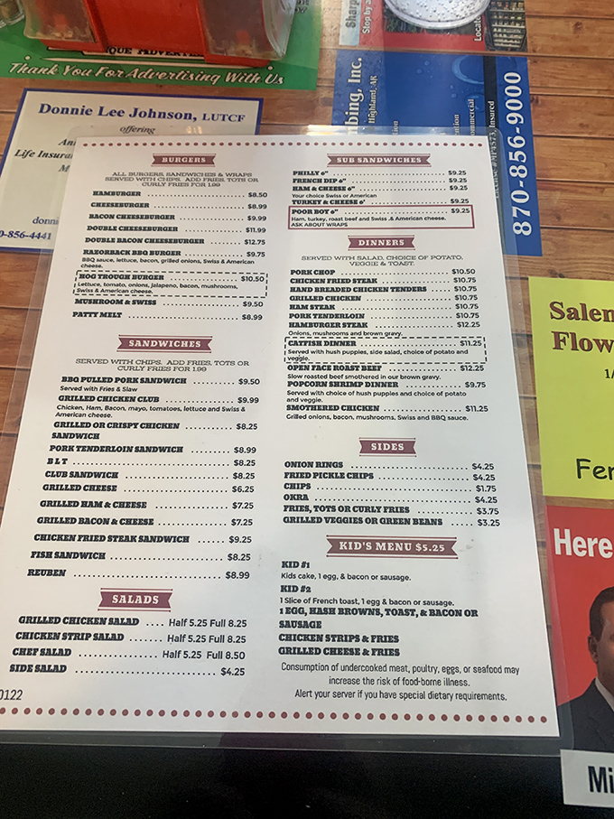 The menu tells the real story&mdash;no fancy food prose needed when the classics are executed with this level of devotion.