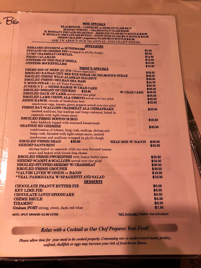 A menu that doesn't require a translator or a culinary degree, just an appetite and good decision-making skills.