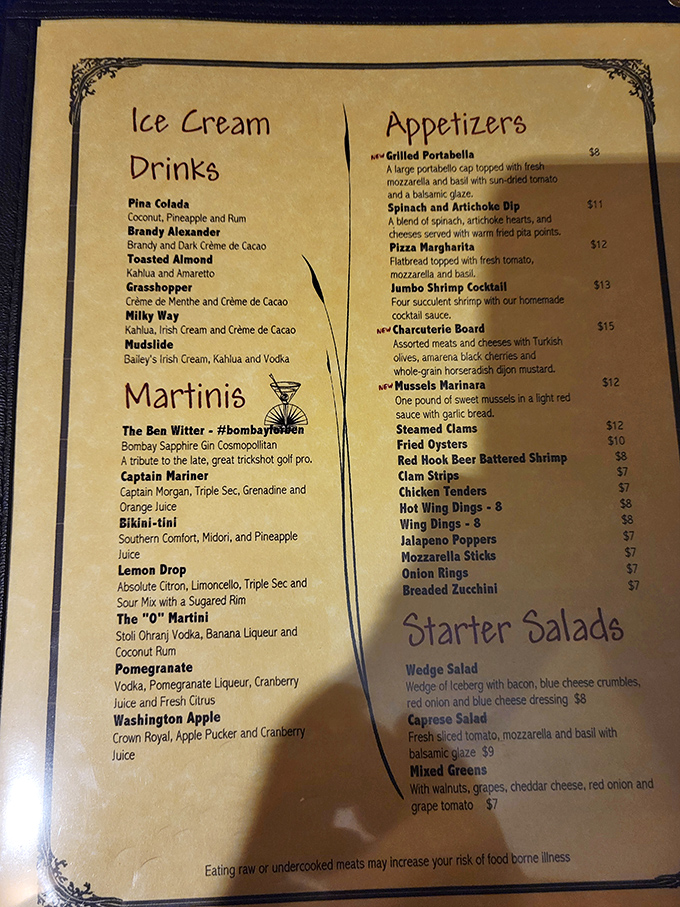 A menu that doesn't need fancy fonts or pretentious descriptions&mdash;just honest food that speaks for itself. The martini selection alone deserves a standing ovation.