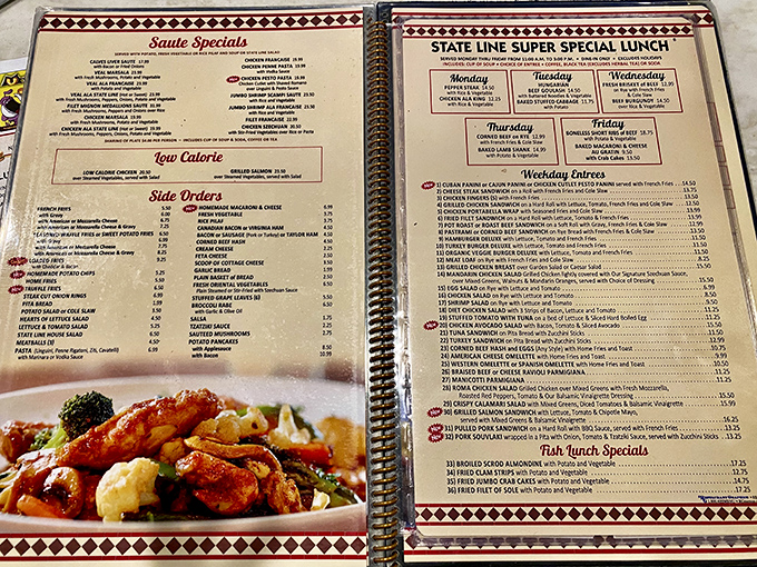 The menu at Stateline isn't just extensive &ndash; it's a novel with a happier ending than most bestsellers you've read lately.