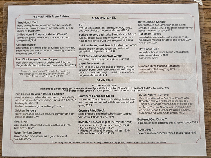 This menu isn't just a list of options&mdash;it's a roadmap to happiness with comfort food classics that never disappoint.