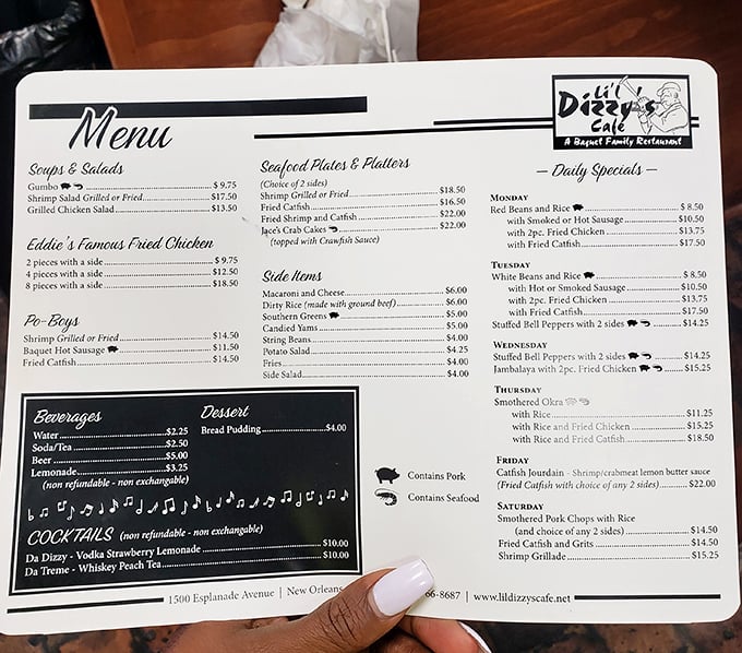 This menu isn't just a list of dishes&mdash;it's a roadmap to happiness. Eddie's Famous Fried Chicken is calling your name, can you hear it?
