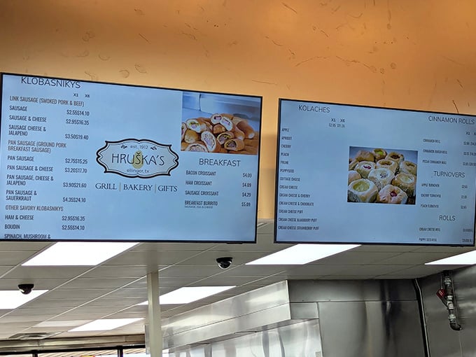 The digital menu board tells the tale &ndash; "klobasnikys" and kolaches reign supreme here, with options that'll make your taste buds do the polka.