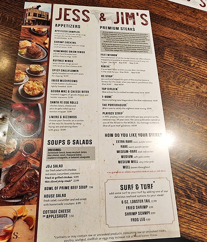 A menu that doesn't need fancy fonts or flowery descriptions&mdash;just straightforward promises of carnivorous delight that have kept Kansas Citians coming back for generations.