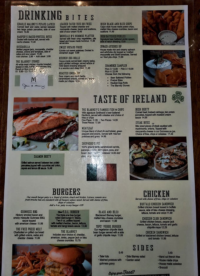 The menu reads like a love letter to Ireland. Each dish promises comfort and satisfaction&mdash;no passport required, just an appetite for the authentic.