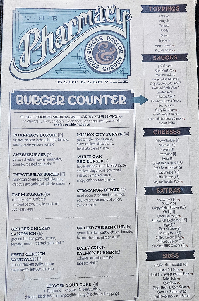 The menu reads like a love letter to burger enthusiasts&mdash;each option more tempting than the last, with sauces that deserve their own fan club.