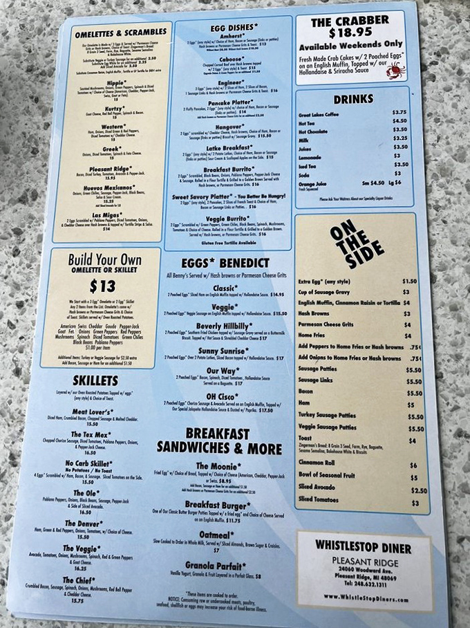 This menu isn't just a list of food&mdash;it's a roadmap to happiness with names like "Hippie" and "Beverly Hillbilly" guiding your morning journey.