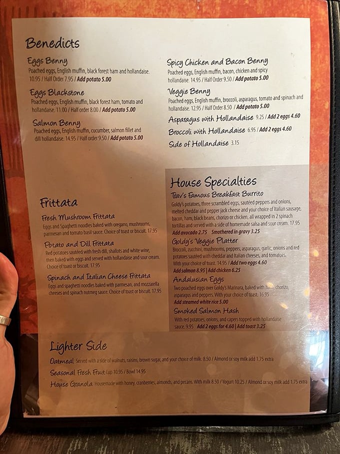 The menu reads like a breakfast symphony, each dish hitting notes you didn't know existed.