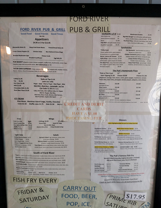 That menu board reads like a love letter to comfort food, with prices that won't require a second mortgage.