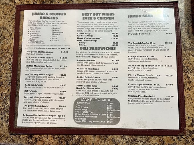 The menu board &ndash; where dreams are made and diets go to die. Notice how "Jumbo" isn't just in the name, it's a philosophy.