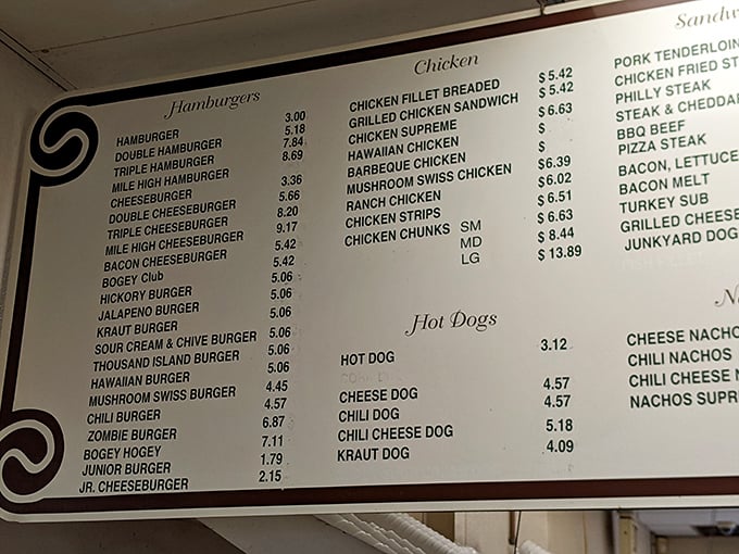 The menu board of dreams, where every item sounds better than the last and portions never disappoint anyone.